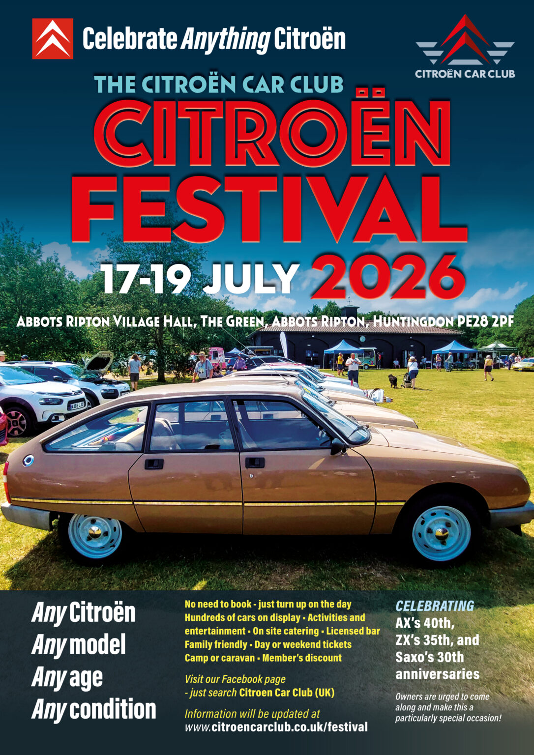 Citroën Festival 17-19 July 2026 - Citroen Car Club
